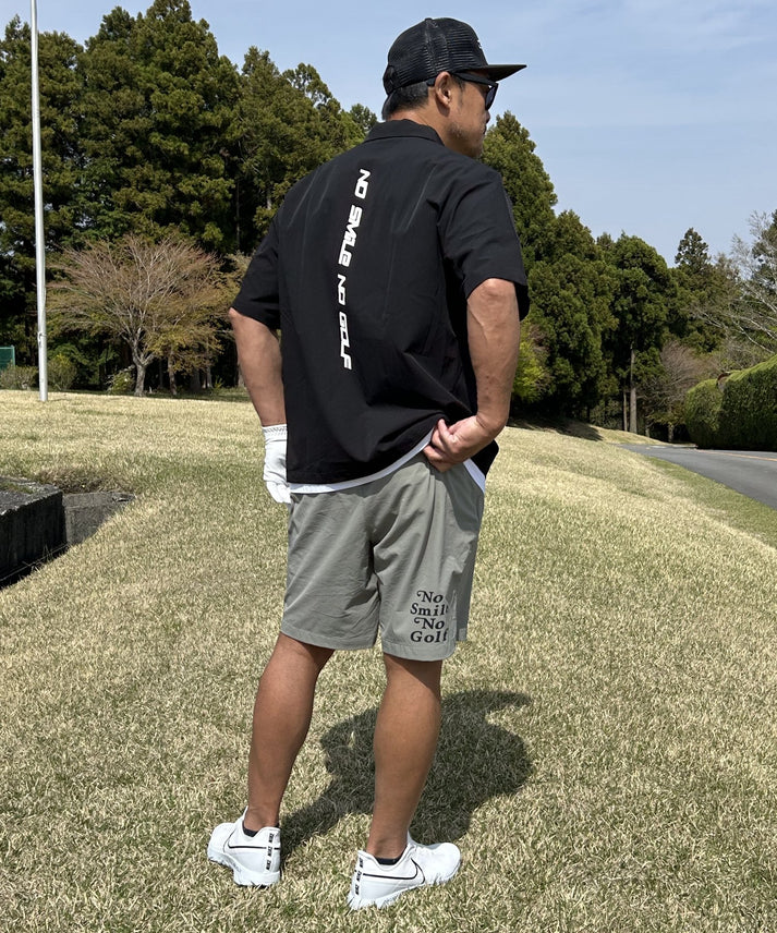 ビッグシルエット半袖ハーフZIPシャツ&ショートパンツゴルフセットアップ(CG-SET402B) – COMONGOLF